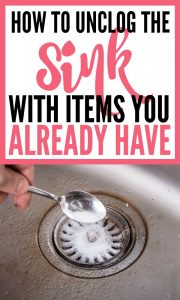 How To Unclog A Sink With Items You Have On Hand - Organization Obsessed