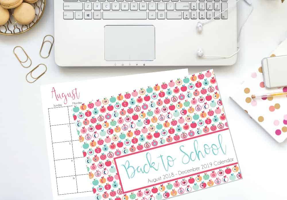 Free Back To School Calendar - Organization Obsessed