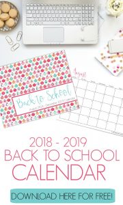 Free Back To School Calendar - Organization Obsessed