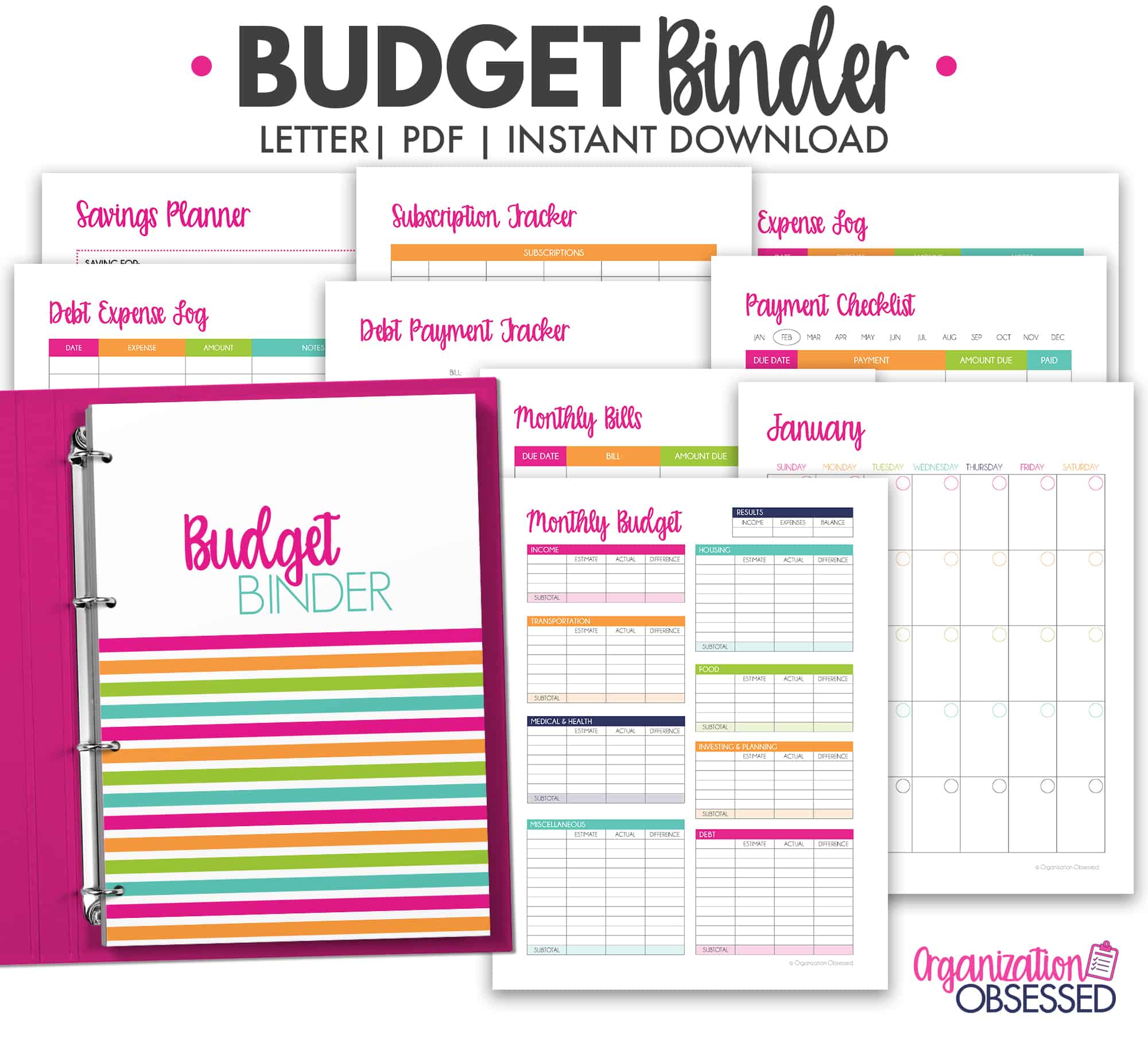 Budget Binder - Organization Obsessed