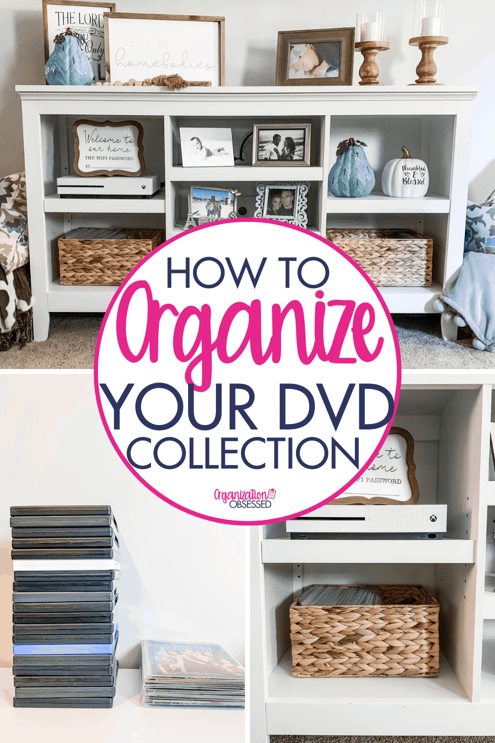 DVD Storage Idea for a Clutter Free Entertainment Center - Organization ...