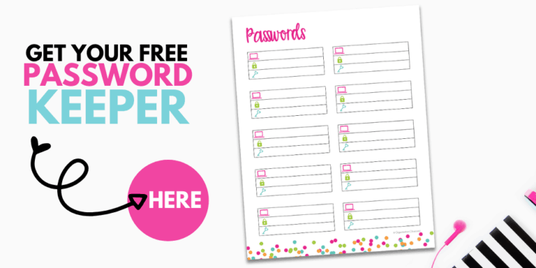Free Password Keeper Printable - Organization Obsessed