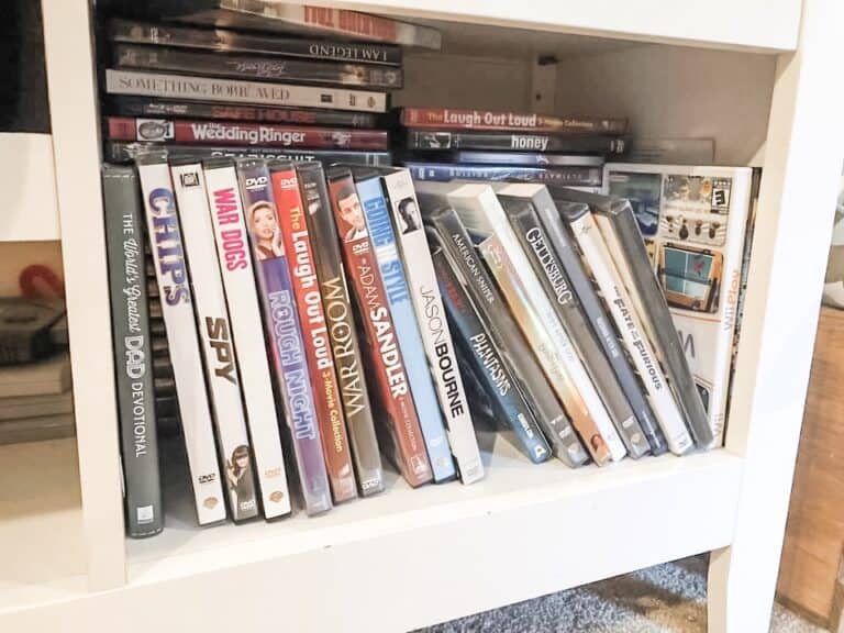 DVD Storage Idea for a Clutter Free Entertainment Center - Organization ...