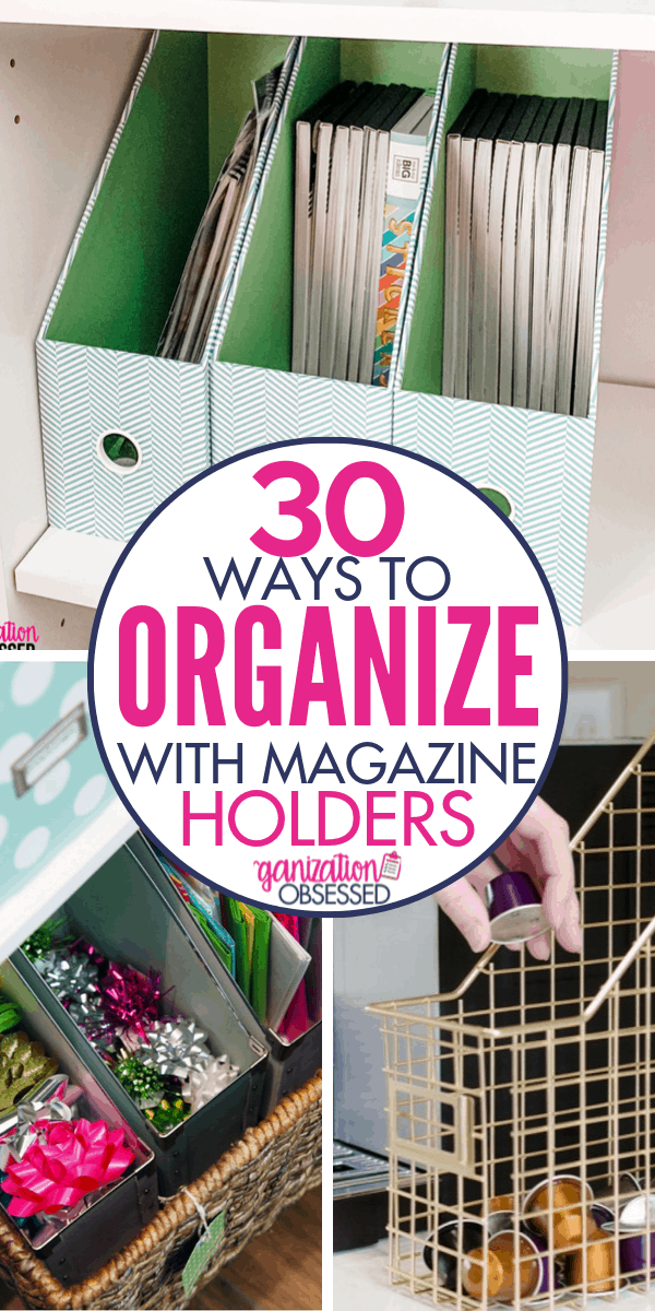 Organize with Magazine Holders - Organization Obsessed