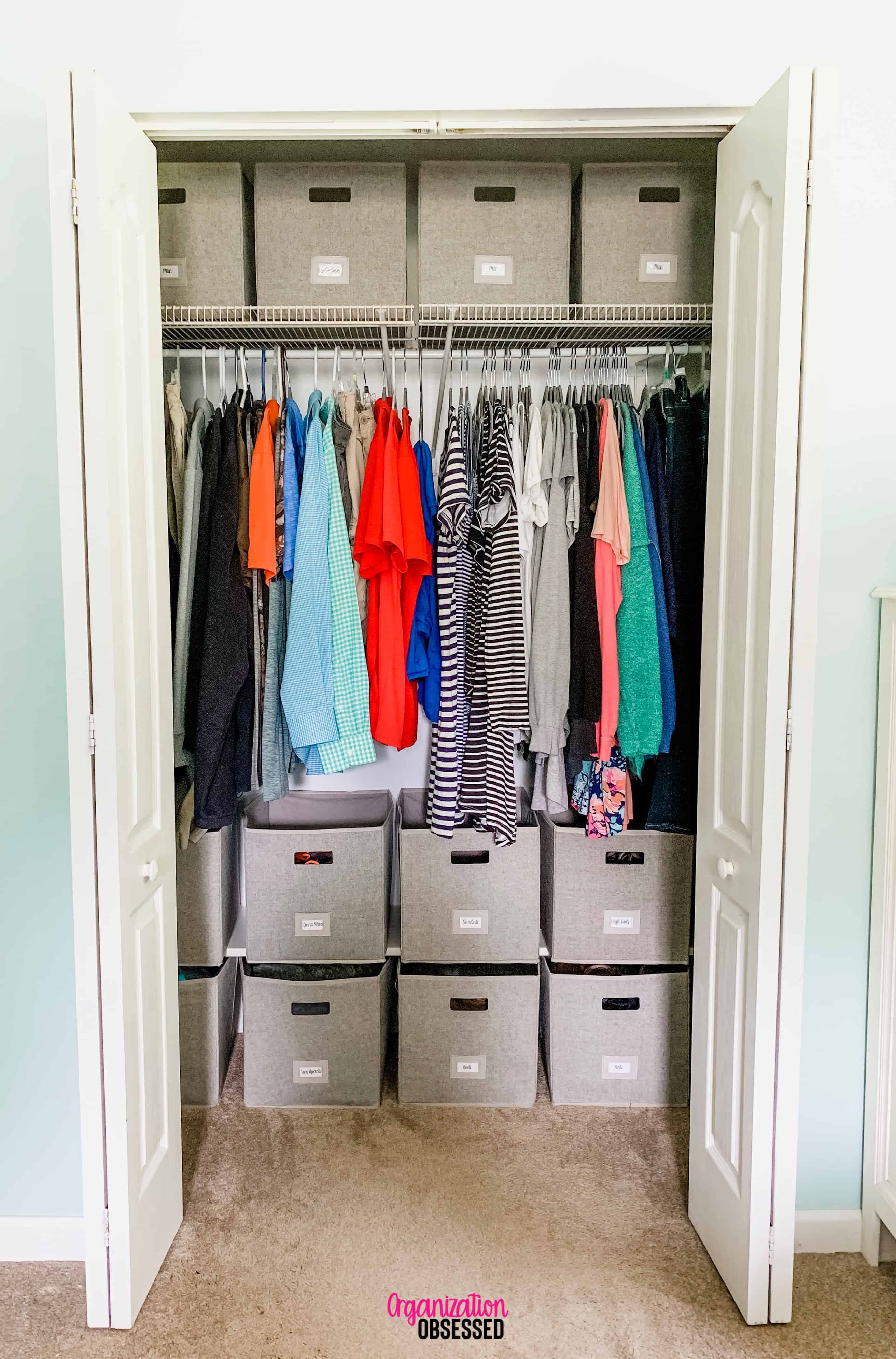 Organizing A Small Bedroom Closet Organization Obsessed Organizing A Small Bedroom Closet Organization Obsessed