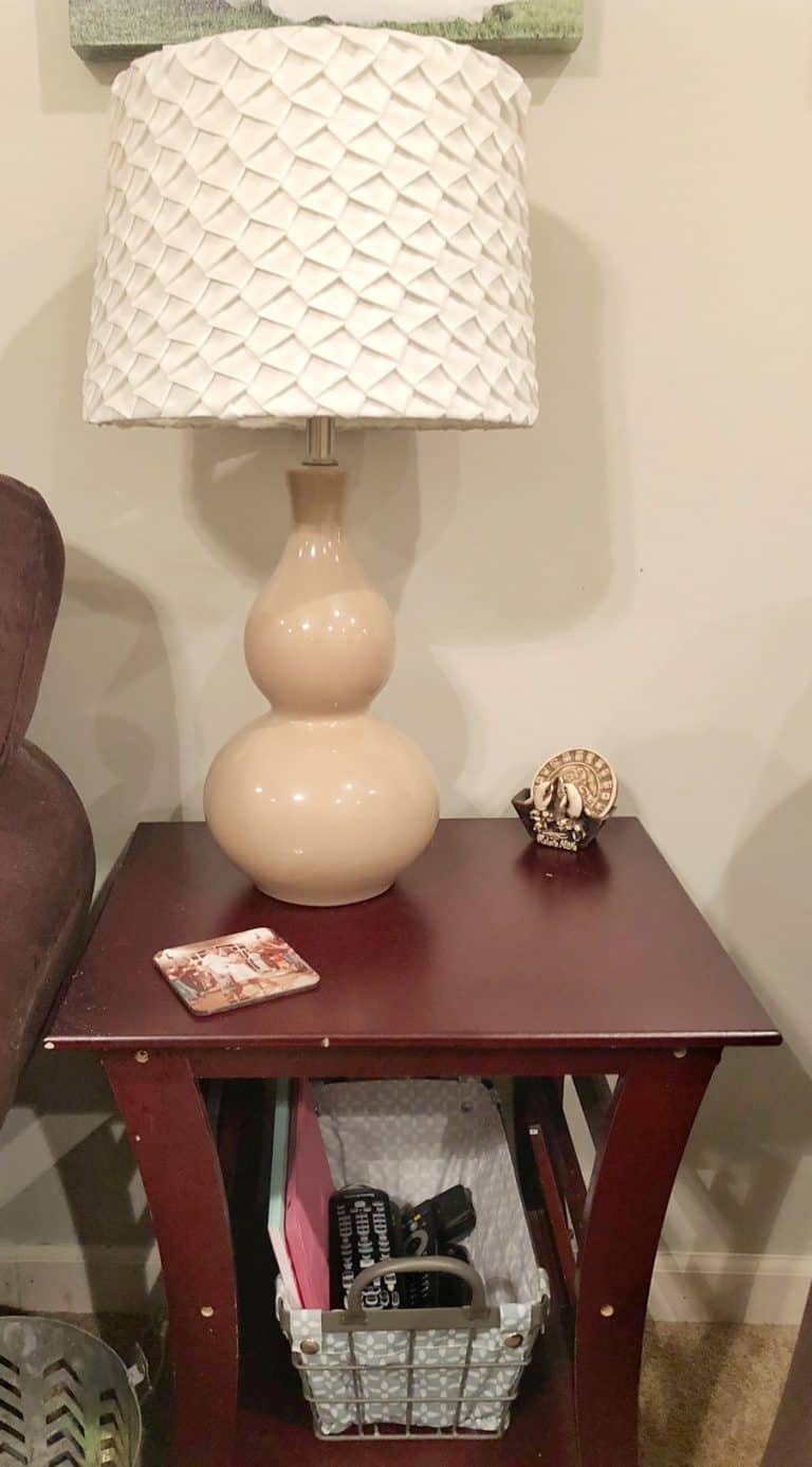 Organizing End Tables - Organization Obsessed