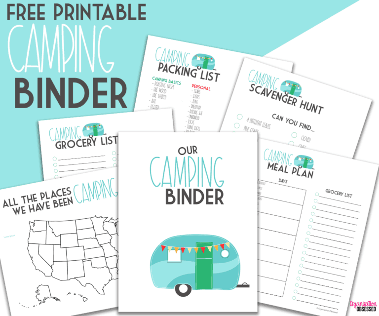 Free Camping Printables - Organization Obsessed