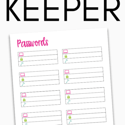 Free Printables Archives - Organization Obsessed