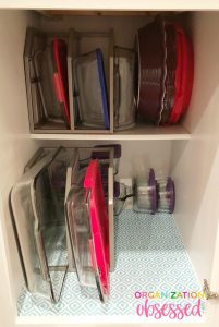 How To Organize Baking Dishes - Organization Obsessed
